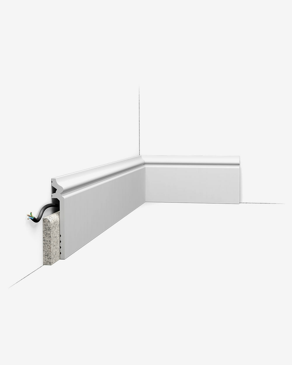 Fodpanel SX186 – malbart design med skjult plads til ledninger